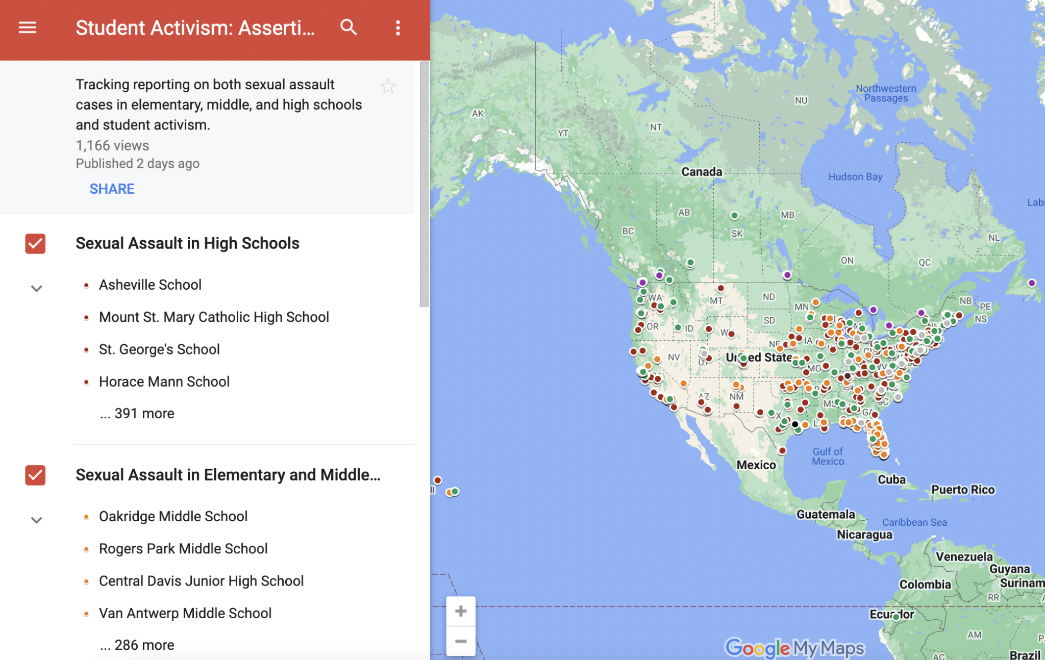 Young Activist's Google Map Sheds Light on the Prevalence of Sexual ...